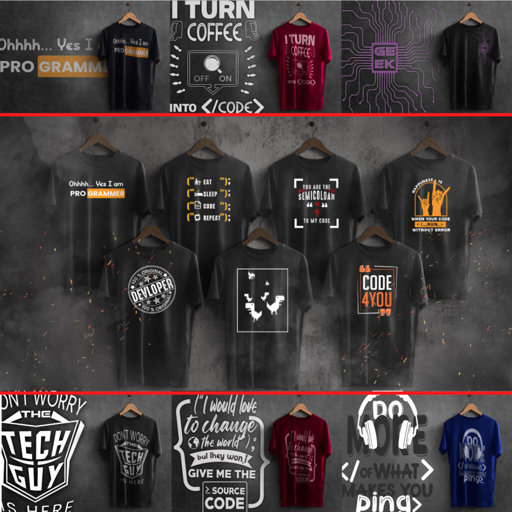 21 premium custom Tech T-shirt Design in Friendly Budget - MasterBundles