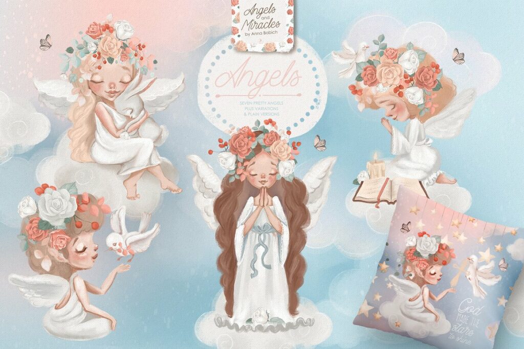 Angels & Miracles Baptism Clipart Collection – MasterBundles
