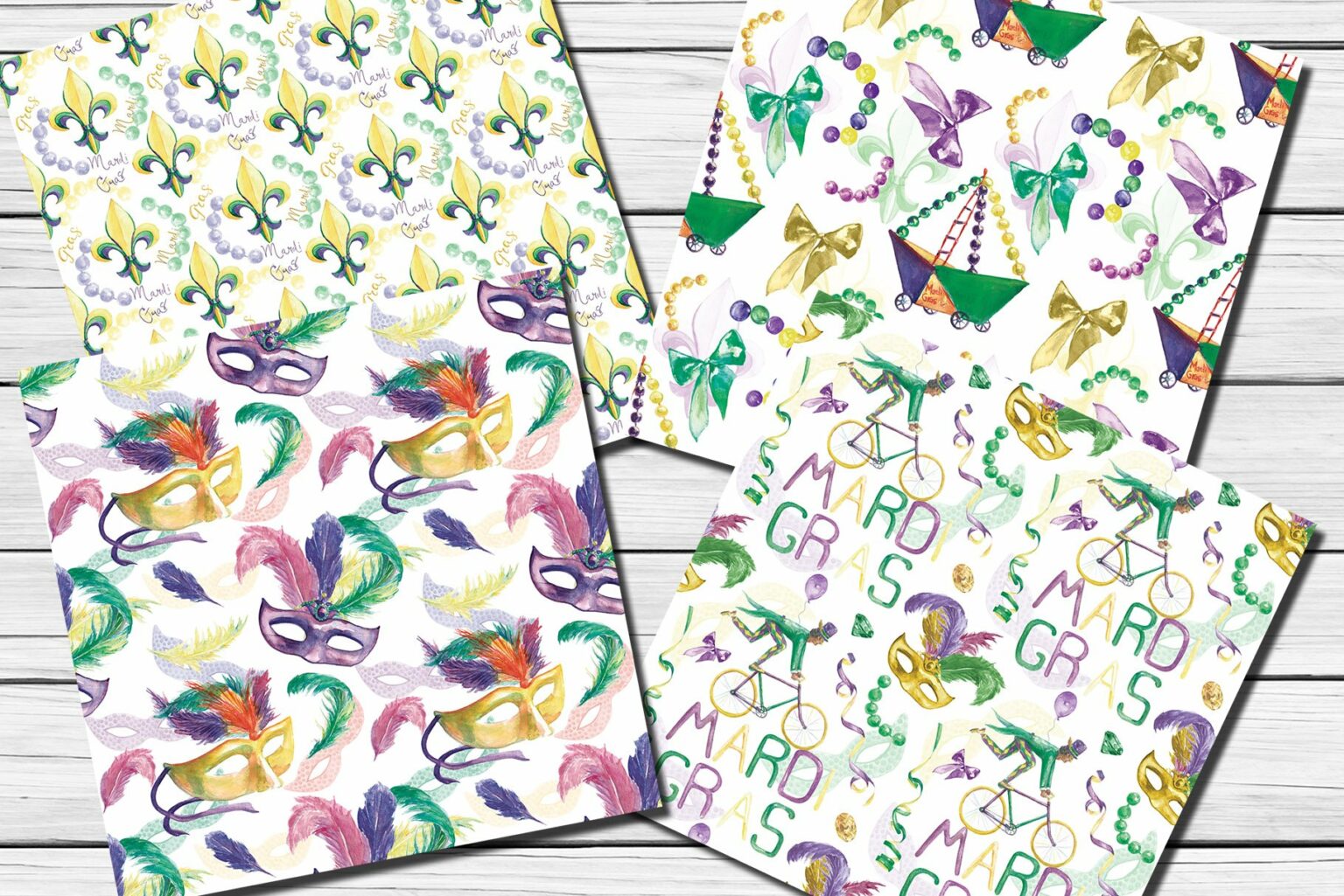 Mardi Gras Carnival Patterns – MasterBundles