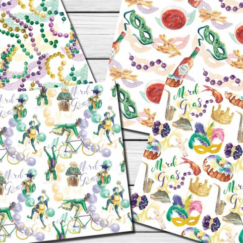 Mardi Gras New Orleans Patterns | Master Bundles