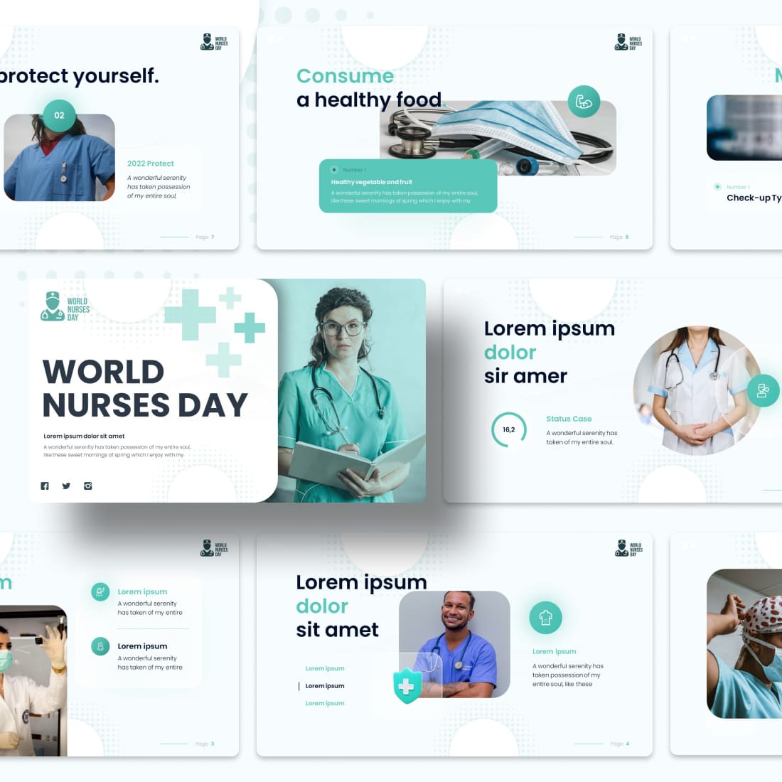 Nurses Day PowerPoint Template – MasterBundles