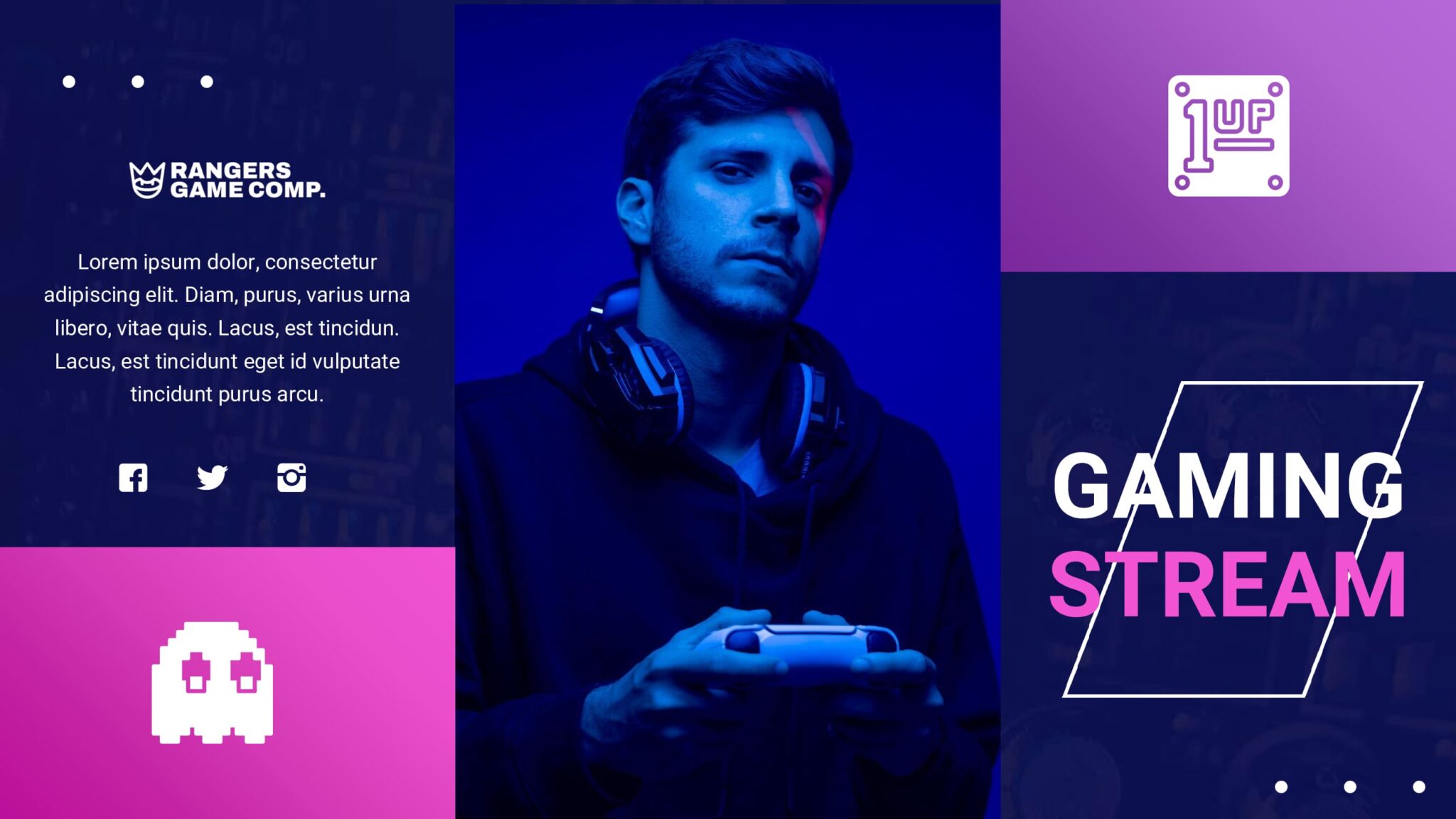 Gaming Stream Powerpoint Template – MasterBundles