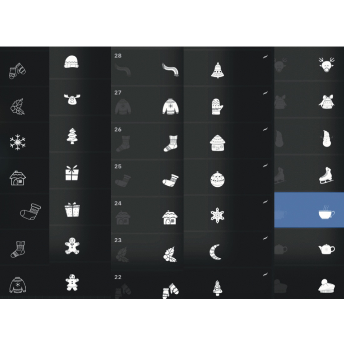 Procreate Winter Stamps Brushes - MasterBundles