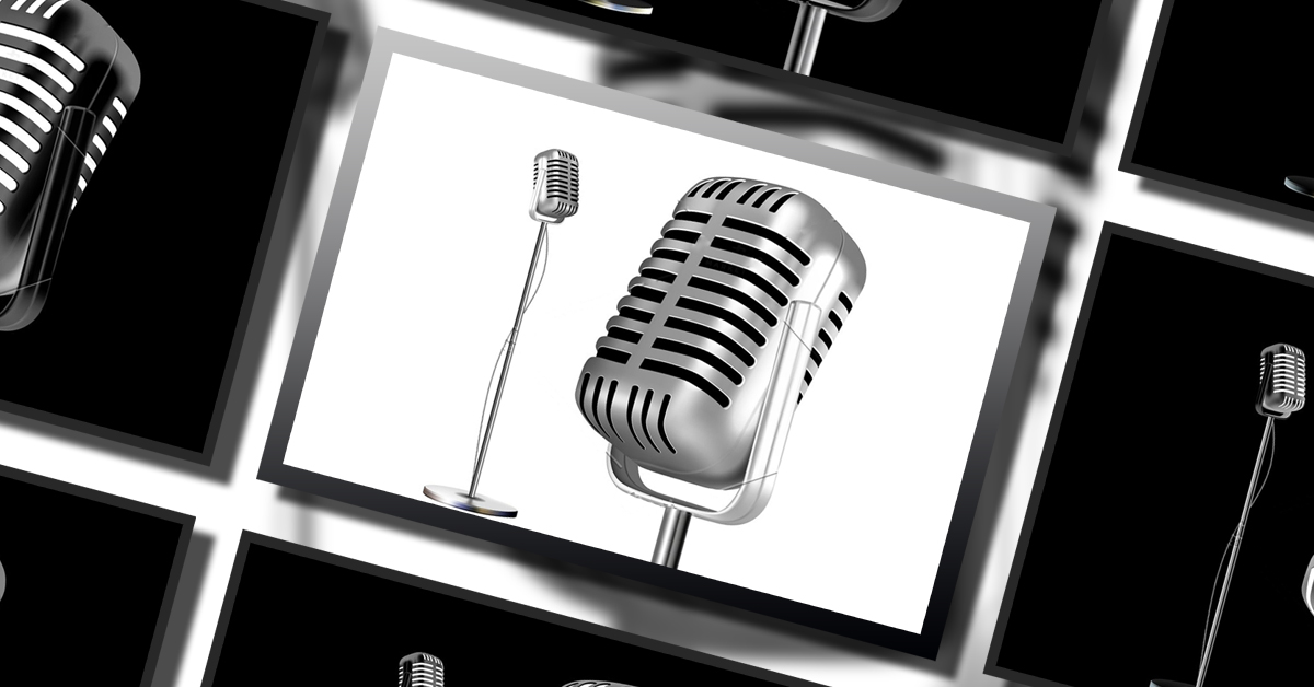 Retro Metal Microphone With Stand – MasterBundles