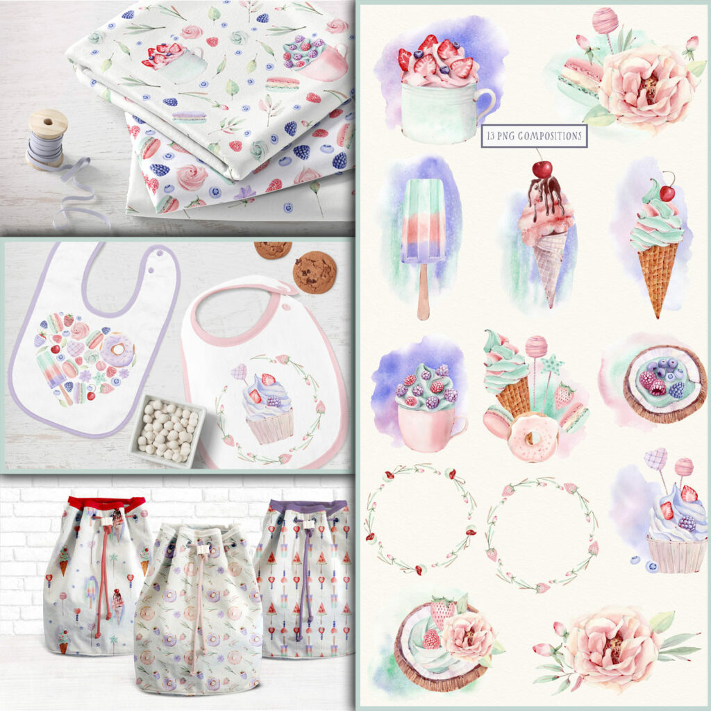 Sweet Life Watercolor Set – MasterBundles