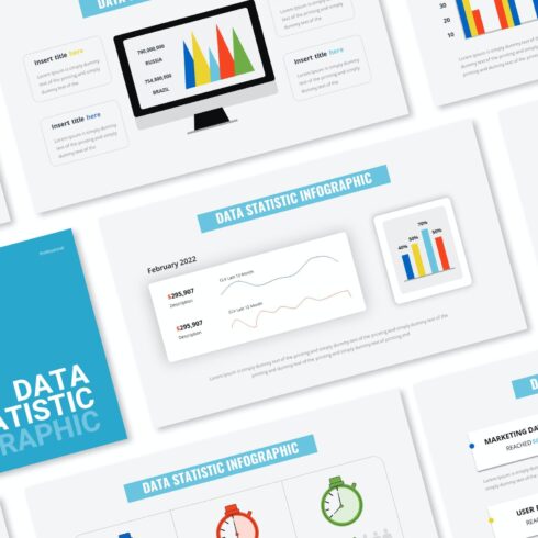 Data Statistic Infographic Google Slides Template | MasterBundles