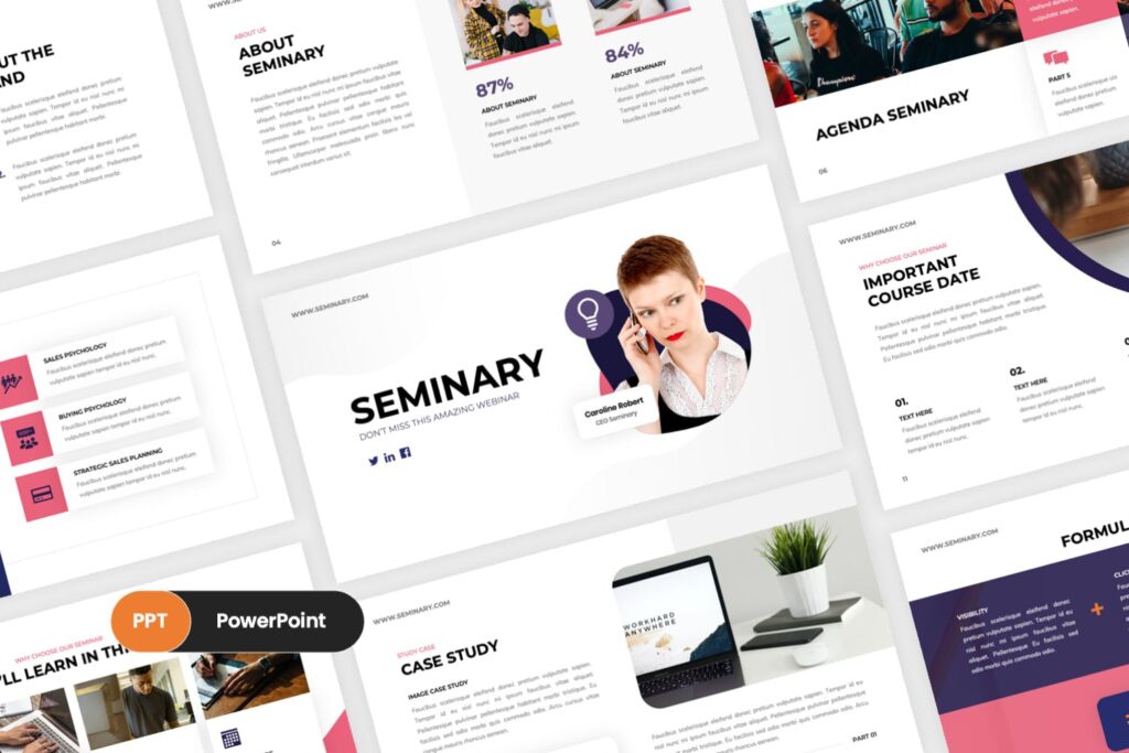 Seminary - Webinar & Seminar PowerPoint Template – MasterBundles