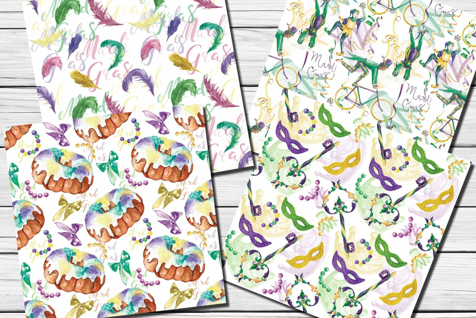 Mardi Gras Carnival Patterns – MasterBundles