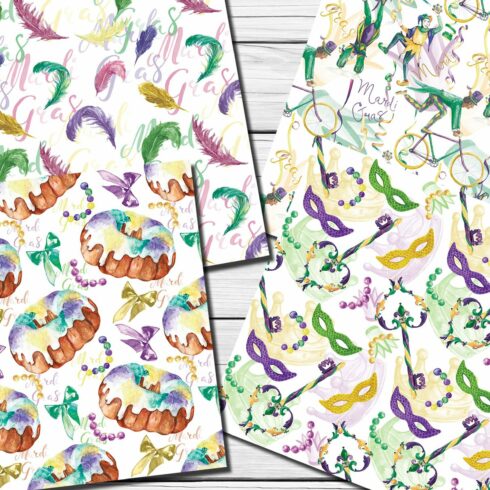 Mardi Gras Carnival Patterns | MasterBundles