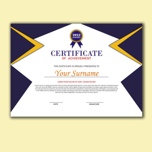 Vintage Style Certificate Design - MasterBundles