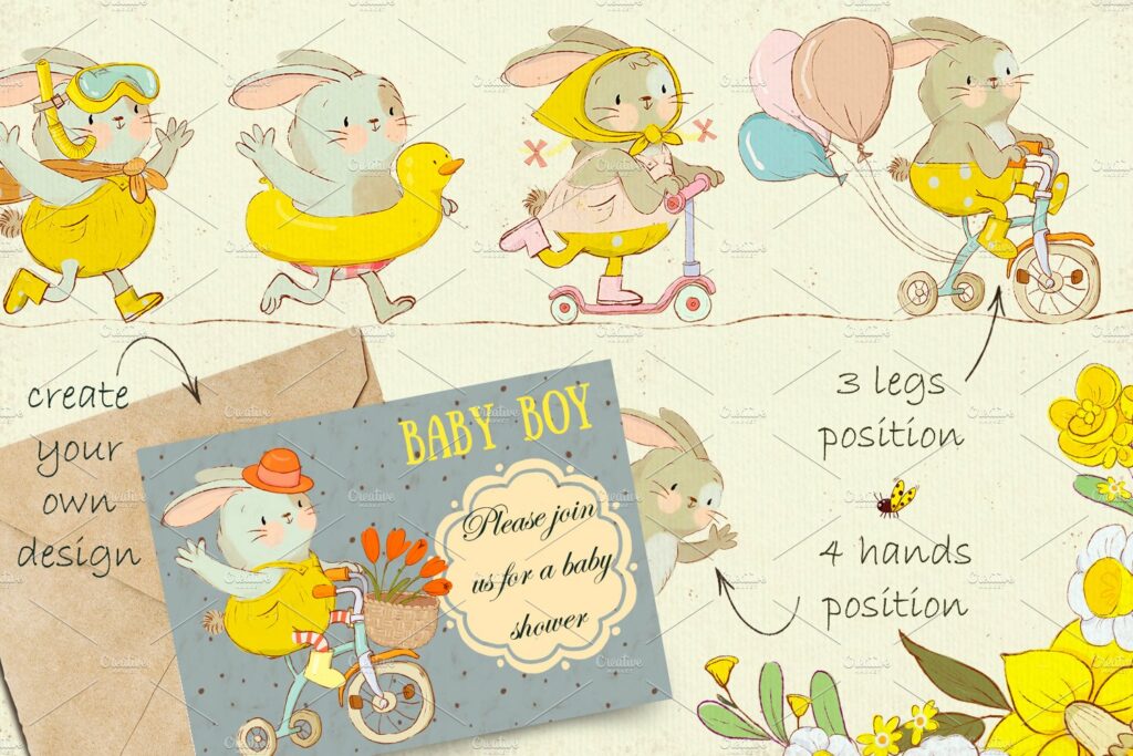 Spring Bunnies – MasterBundles