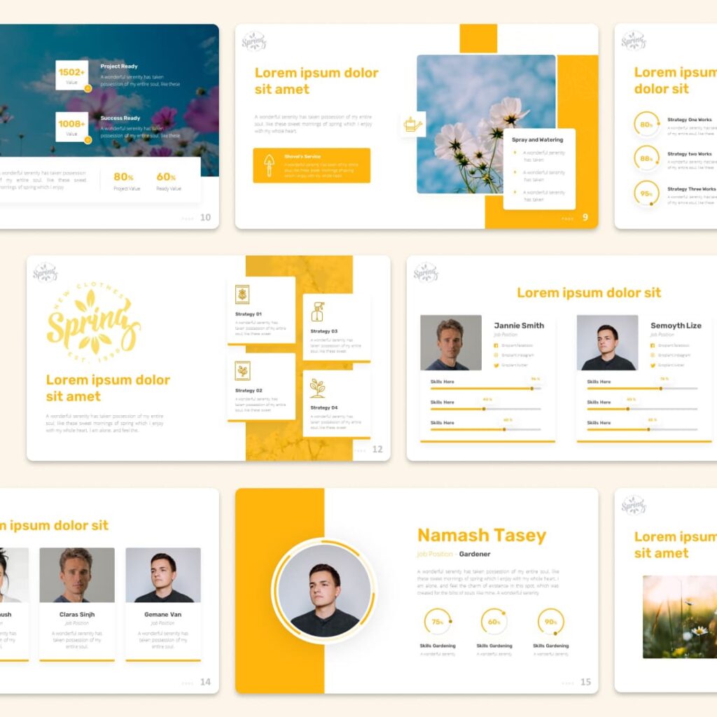 Smell Spring PowerPoint Template – MasterBundles