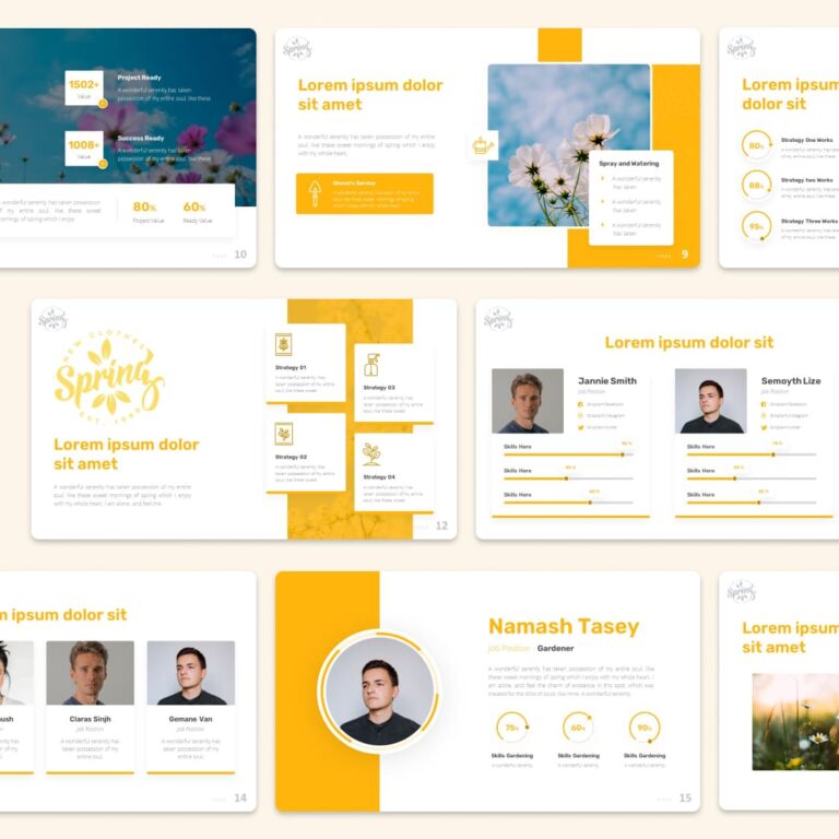 Smell Spring PowerPoint Template – MasterBundles