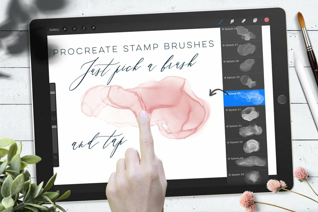 Inky Ethereal Procreate Stamps – MasterBundles