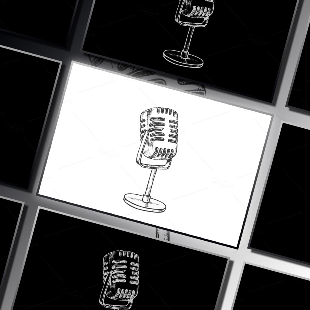 Microphone Design Elements Retro Mic – MasterBundles