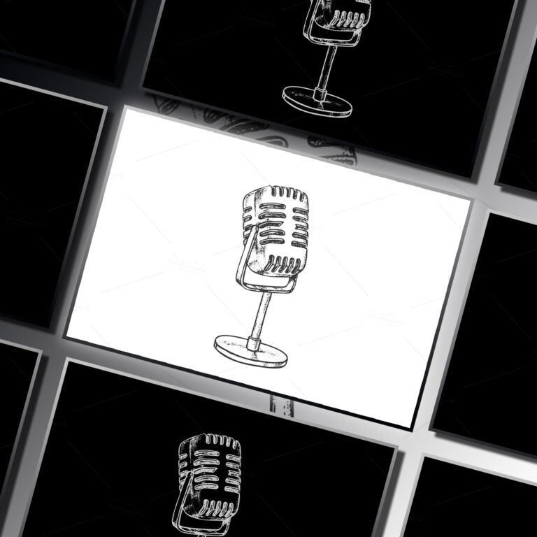 Microphone Design Elements Retro Mic – MasterBundles