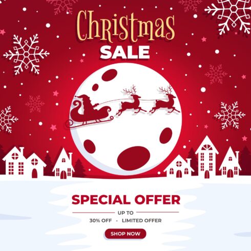 Bundle of 10 Merry Christmas Backgrounds - MasterBundles