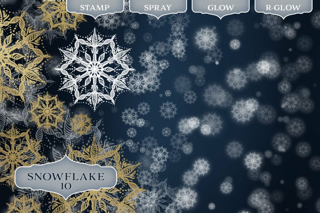 Snowflake Photoshop Brush Set – MasterBundles
