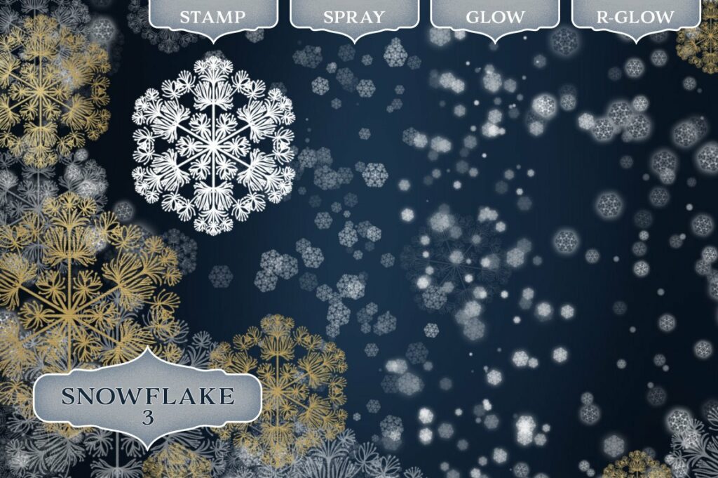 Snowflake Photoshop Brush Set – MasterBundles