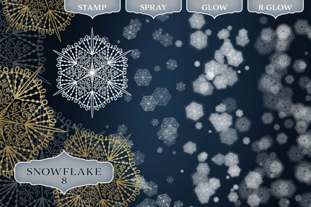 Big Snowflake Brushset for Procreate – MasterBundles
