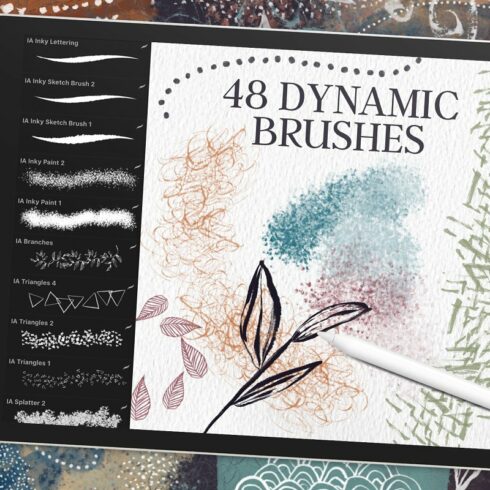 Inky Abstract Procreate Brushes | MasterBundles