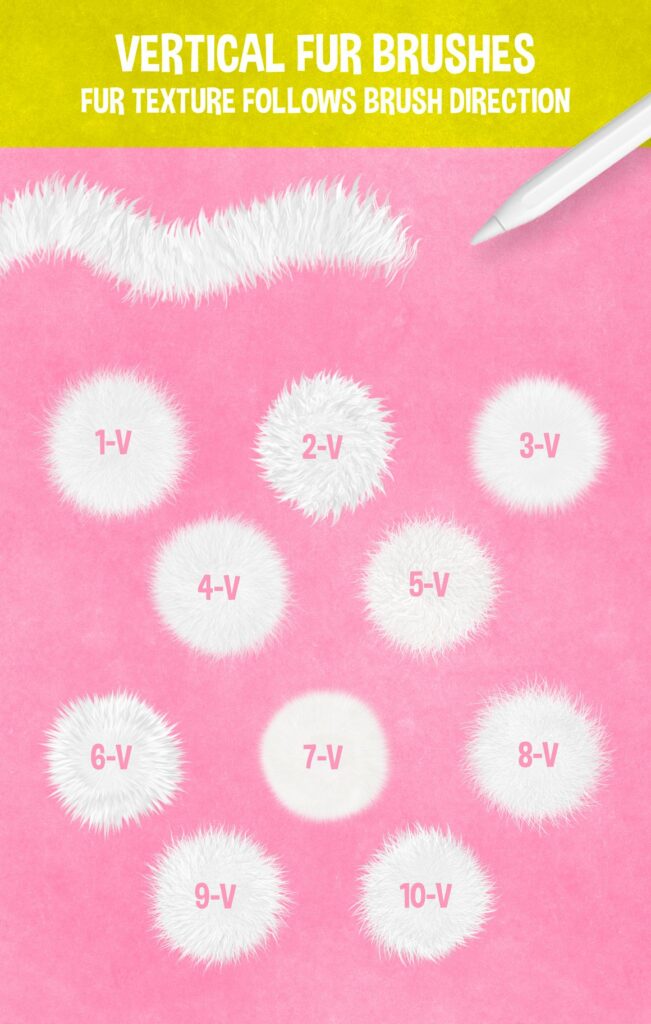 30 Faux Fur Brushes For Procreate – MasterBundles