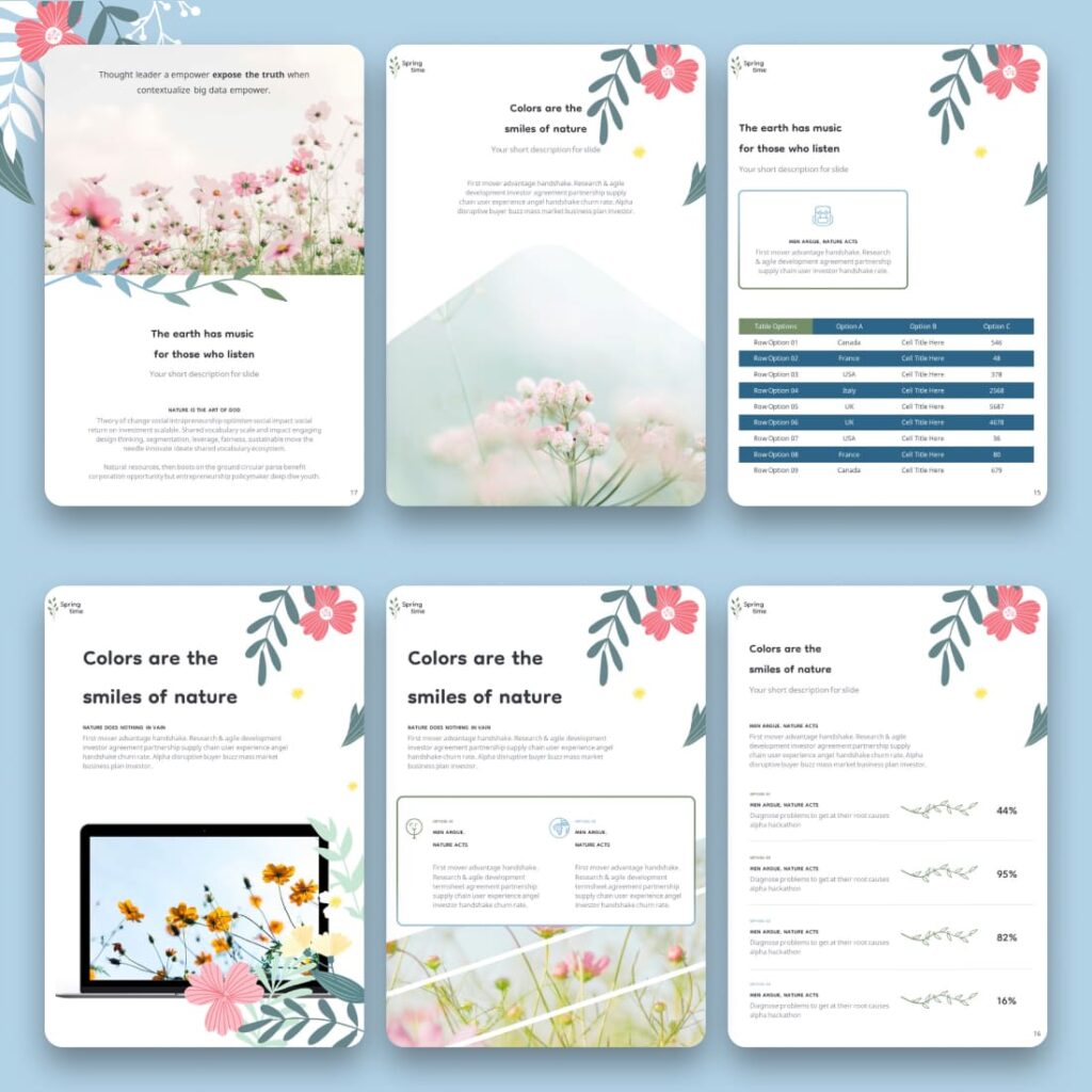 Spring Time Vertical Google Slides Theme – MasterBundles