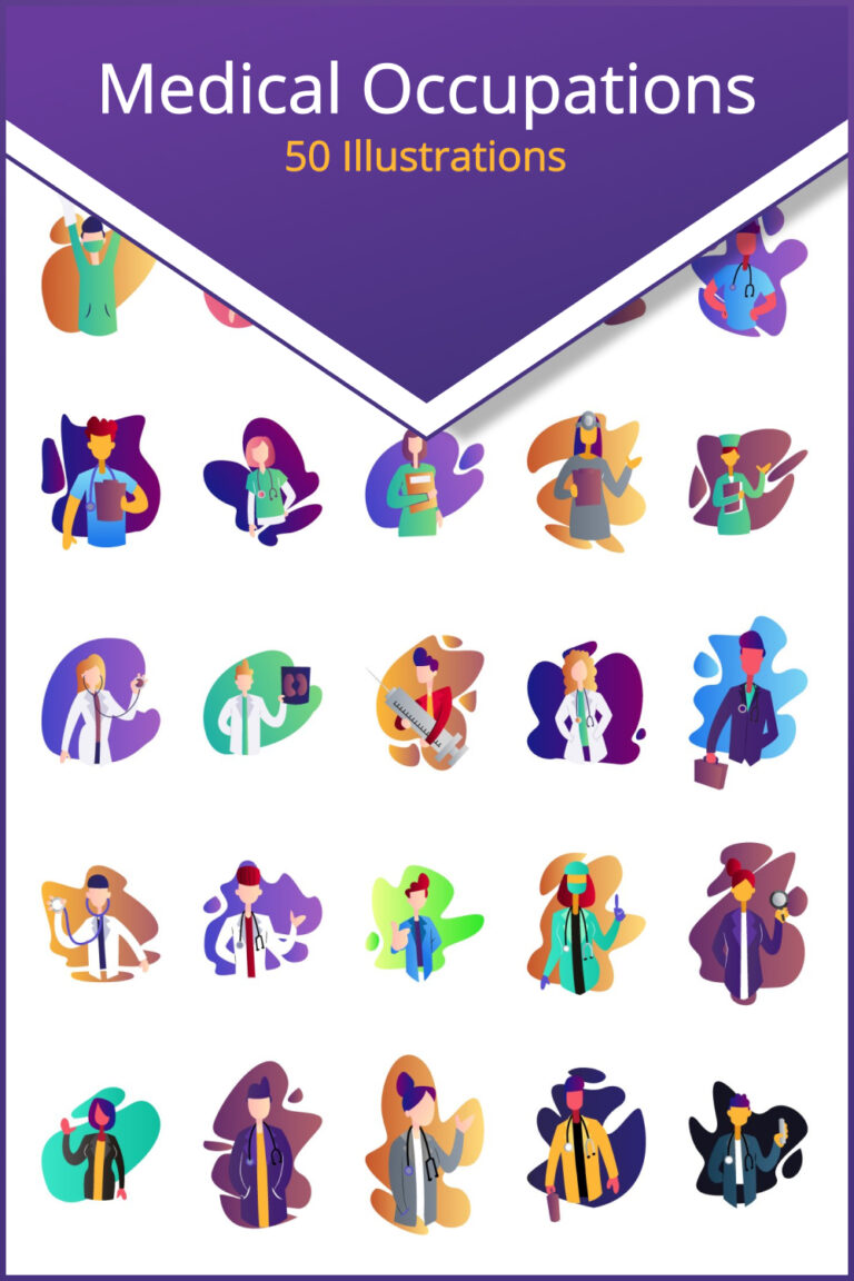 50 Medical Occupations Illustrations – MasterBundles