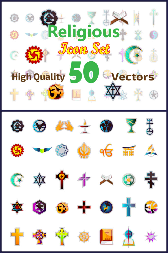 50 Religious Icon Illustrations – MasterBundles