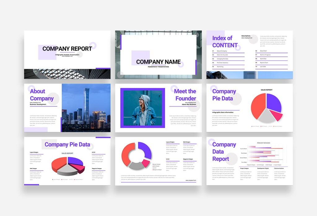 Modern Infographic Statistic Powerpoint Template – MasterBundles