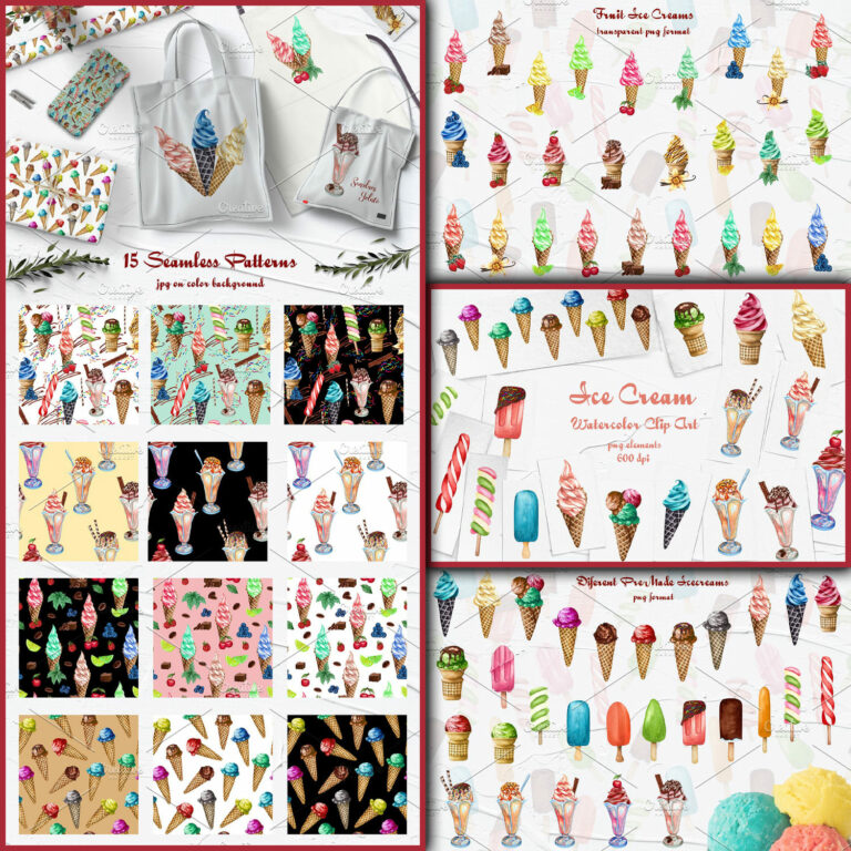 Macaron Watercolor Clipart | Master Bundles