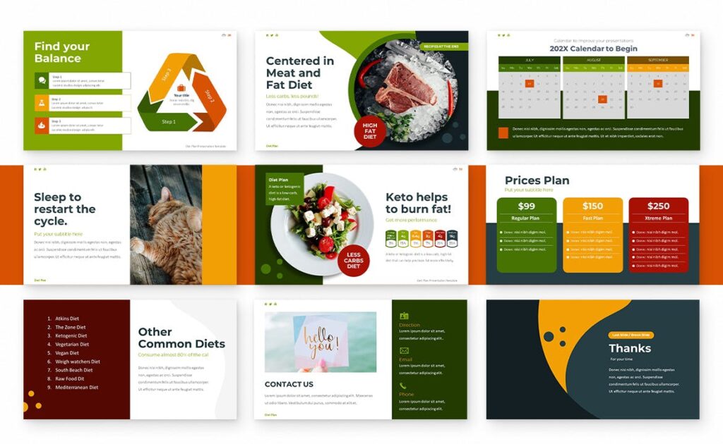 Diet Plan Powerpoint & Google Slides Template – MasterBundles