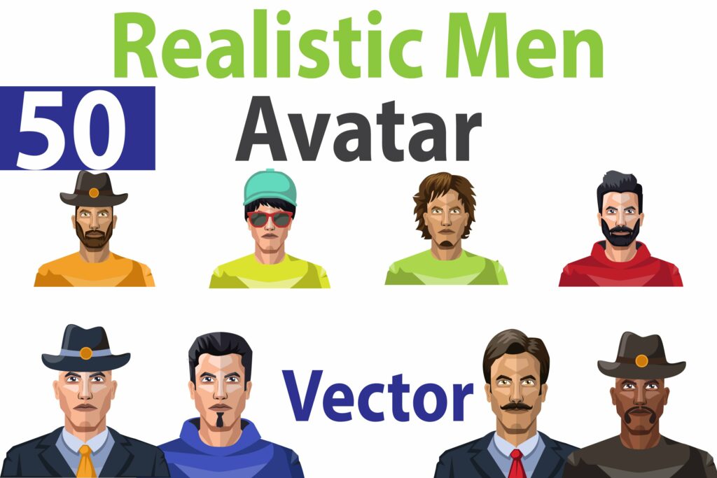 50 Realistic Men Vector Illustrations – MasterBundles