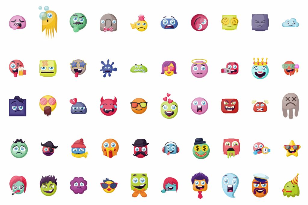 50 Emotion Illustrations – MasterBundles