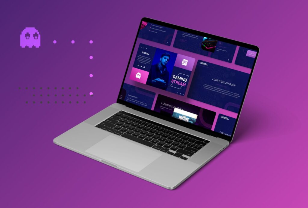 Gaming Stream Presentation Template: 50 Slides PPTX, KEY, Google Slides ...