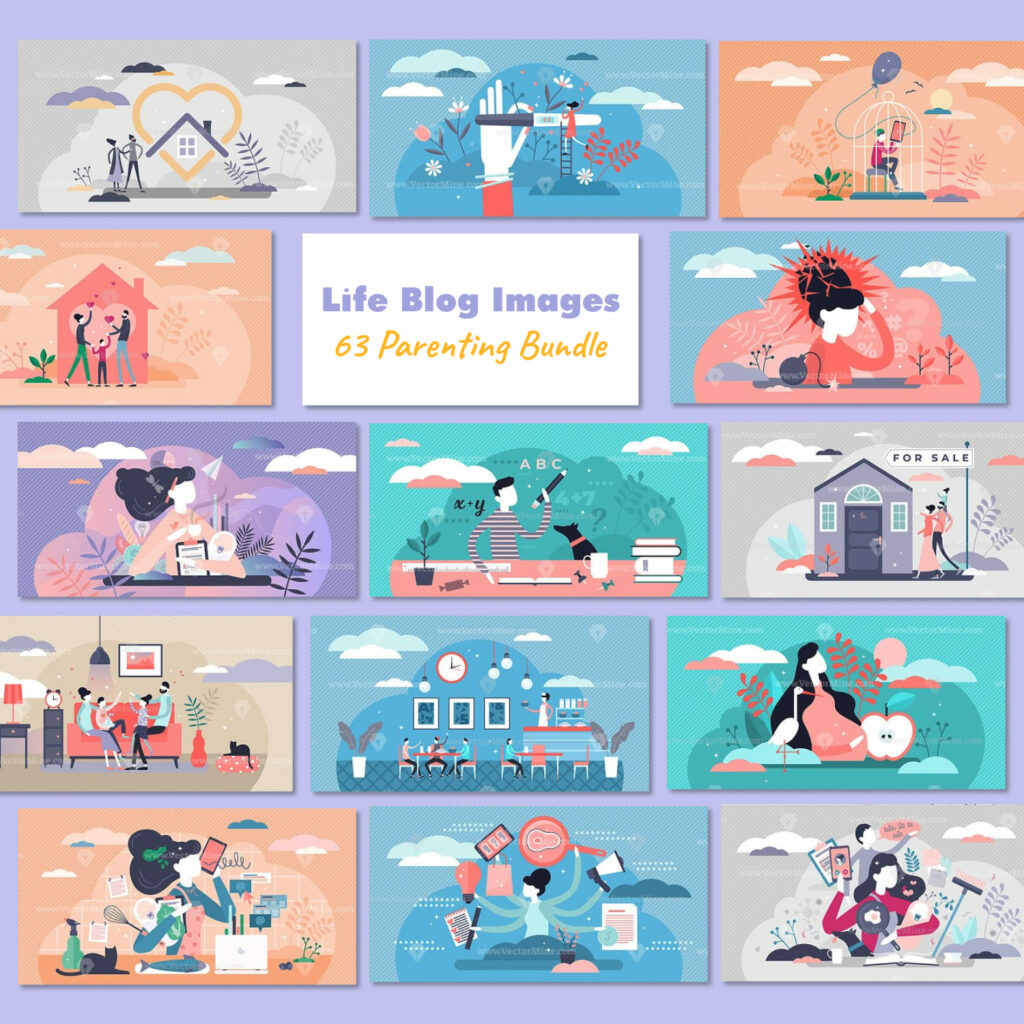 63 Parenting Life Blog Images Bundle – MasterBundles