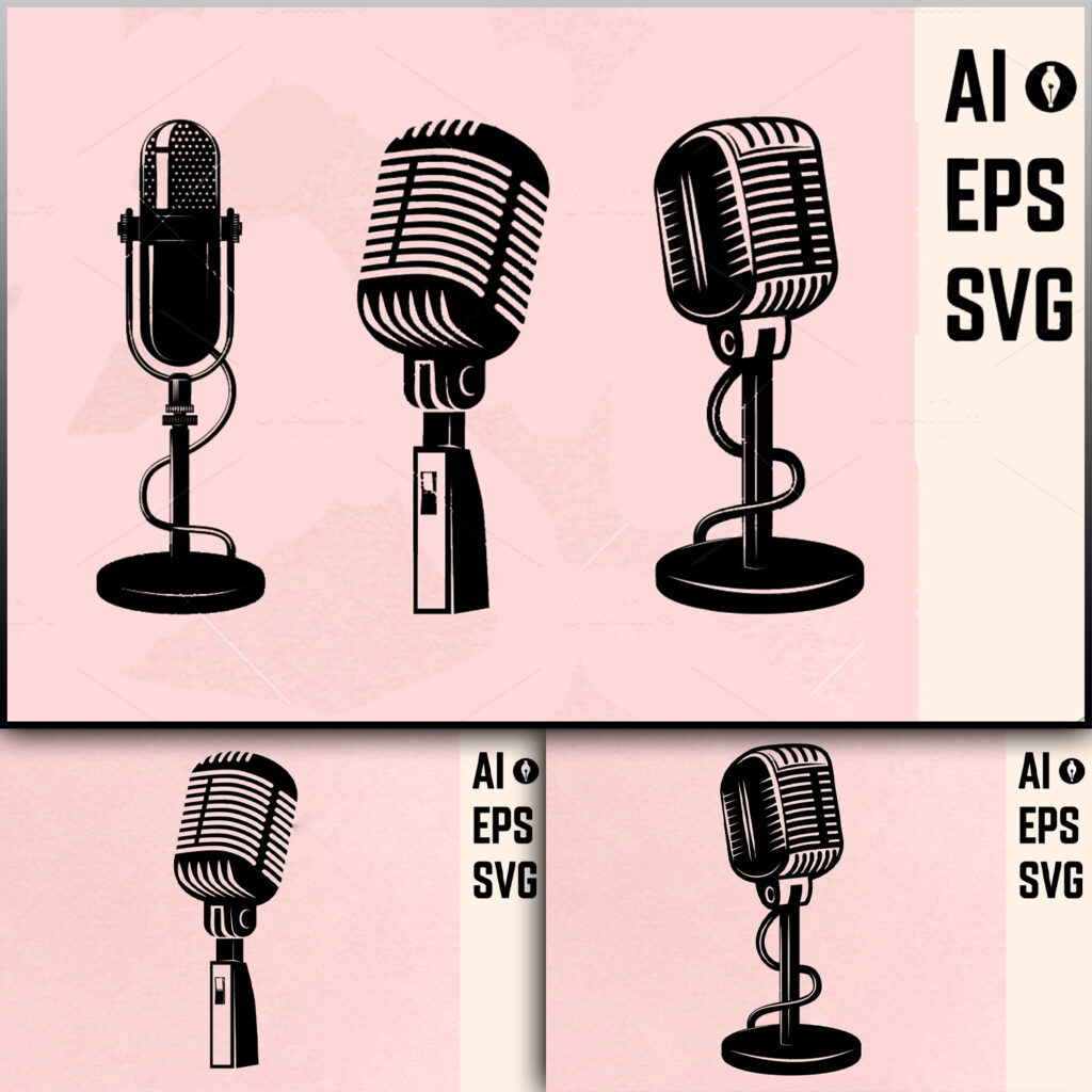 Microphone Design Elements Retro Mic – MasterBundles