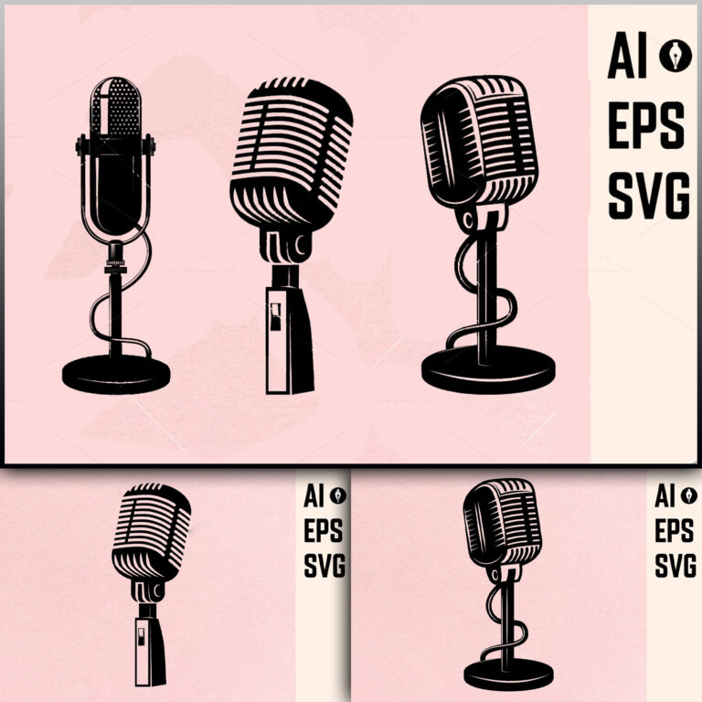 Microphone Design Elements Retro Mic – MasterBundles