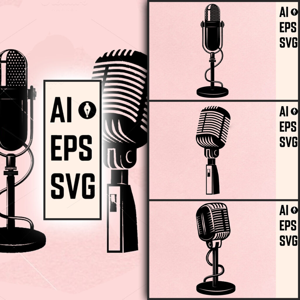 Microphone Design Elements Retro Mic – MasterBundles
