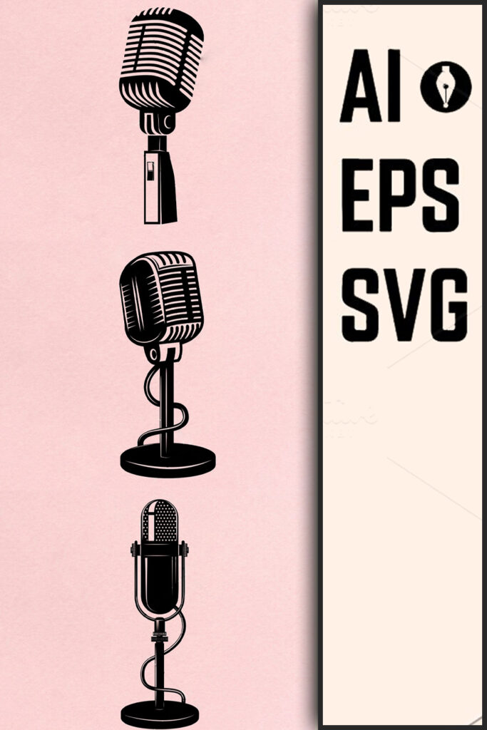 Microphone Design Elements Retro Mic – MasterBundles