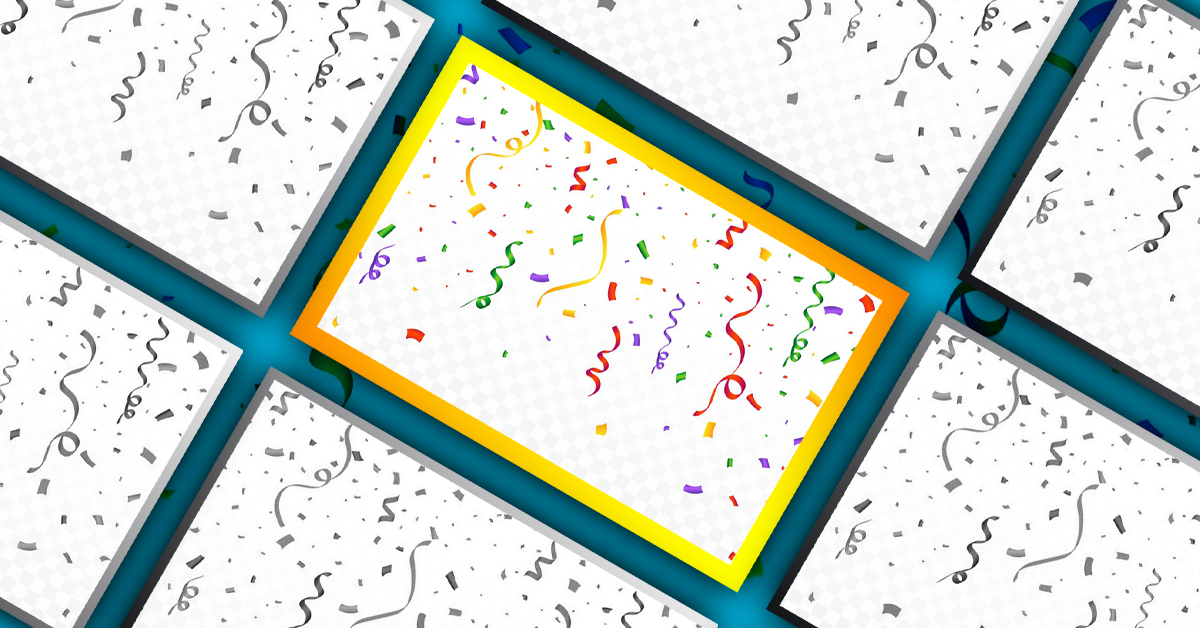 Colorful Confetti and Ribbon Falling – MasterBundles