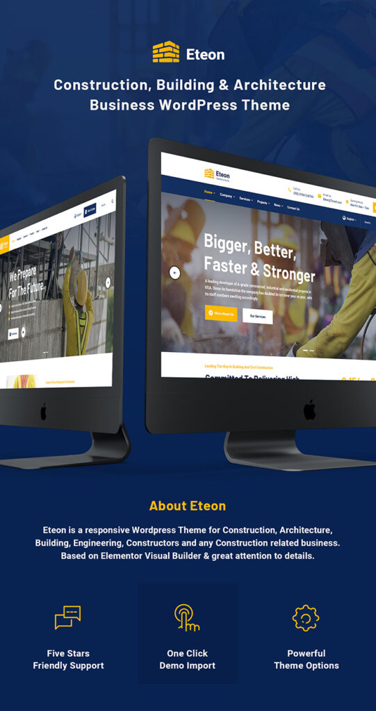Eteon - Construction And Building WordPress Theme – MasterBundles