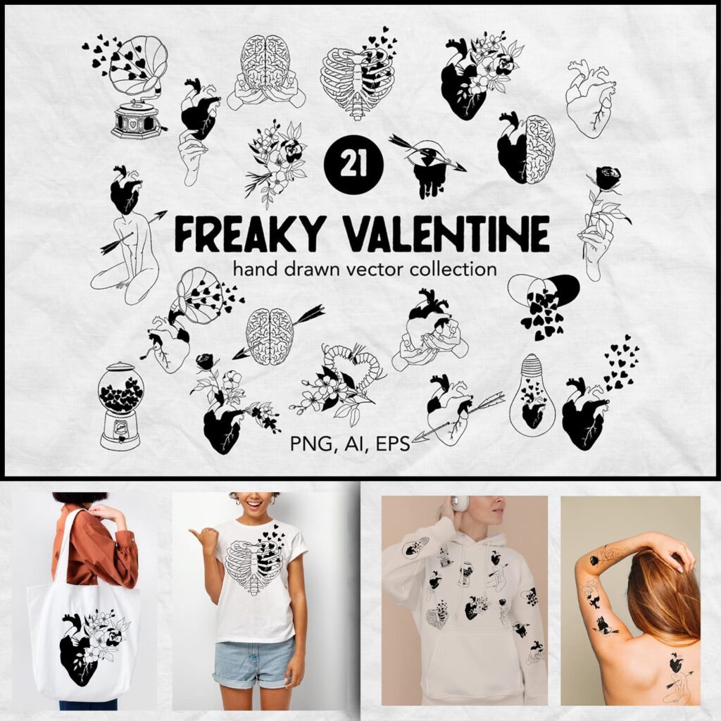 Valentines Day Line Art Collection – MasterBundles