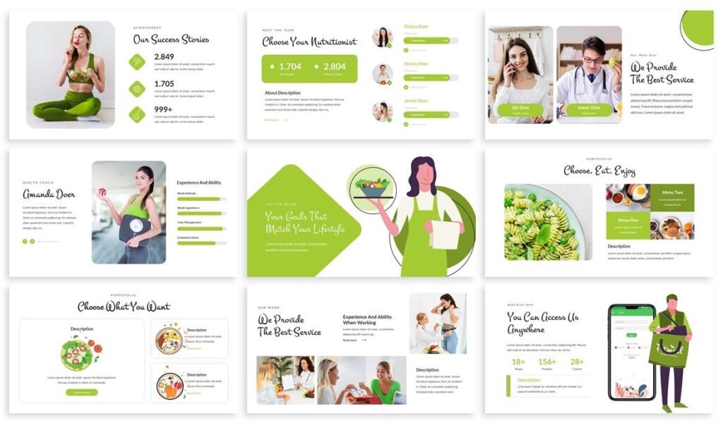 Fitmeal - Vegetarian Powerpoint Template – MasterBundles