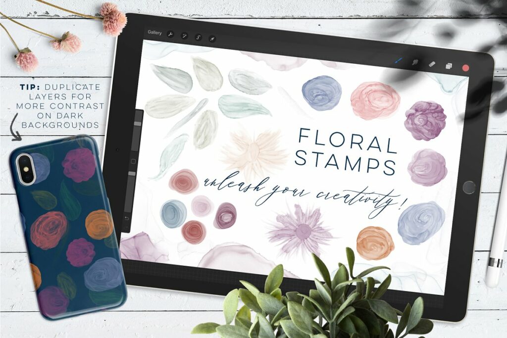 Inky Ethereal Procreate Stamps – MasterBundles