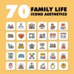 70 Family Life Icons - Aesthetics – MasterBundles