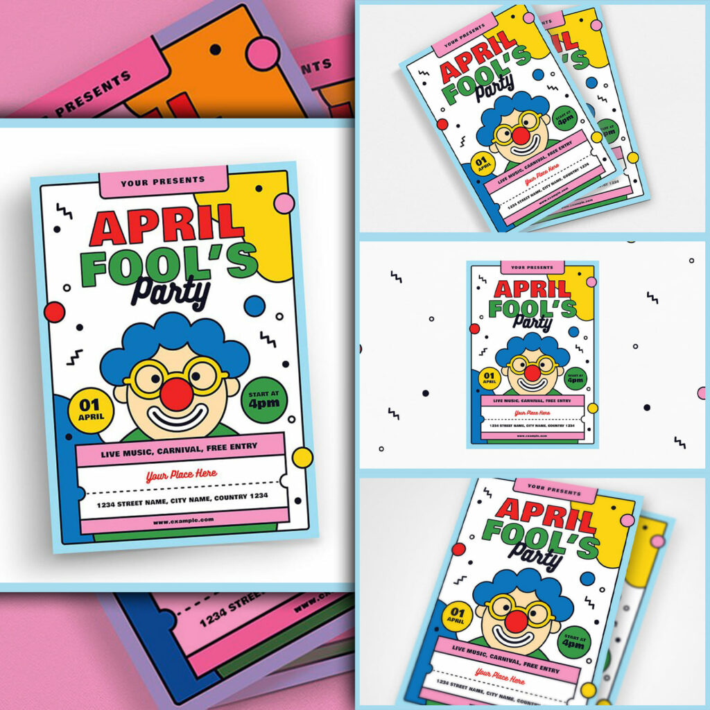 April Fool's Day Party Event Flyer – MasterBundles