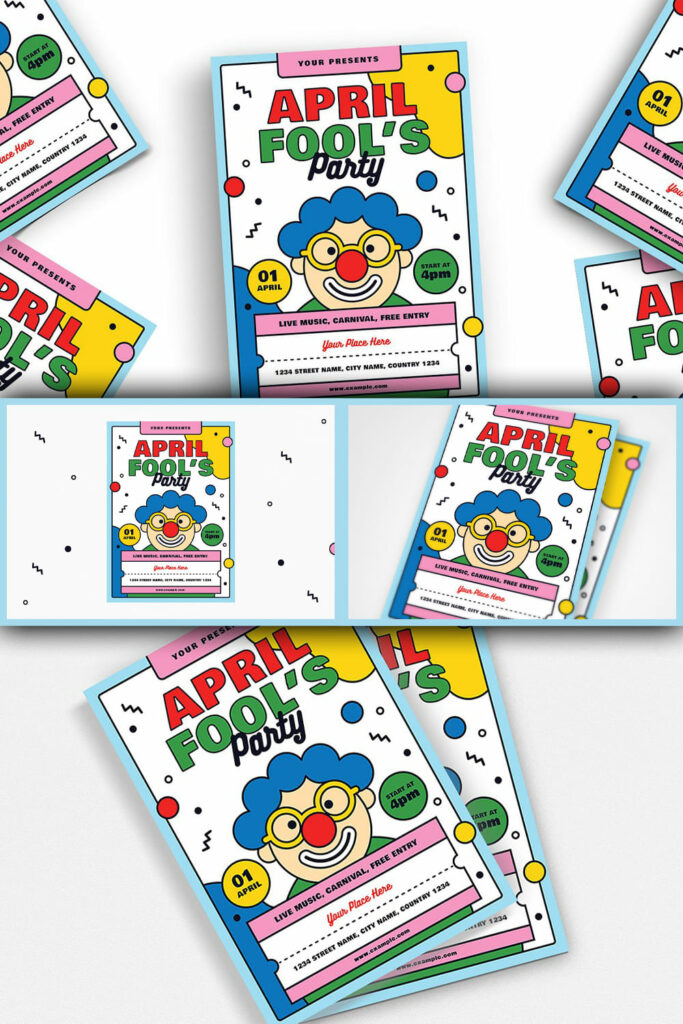 April Fool's Day Party Event Flyer – MasterBundles