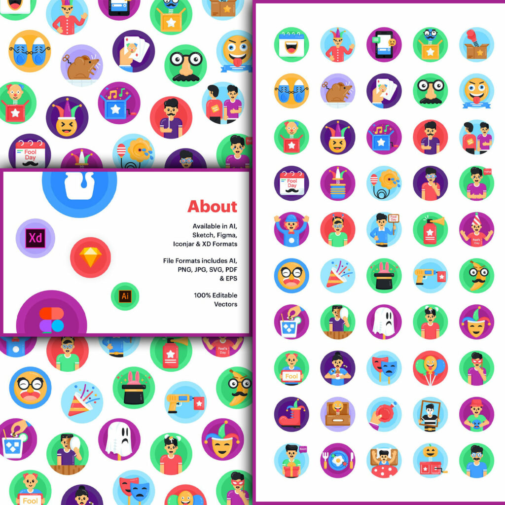 April Fools Icon - 50 Vector Icons – MasterBundles