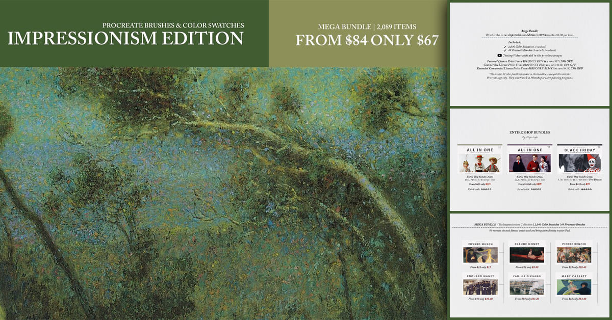 Impressionism Bundle for Procreate – MasterBundles